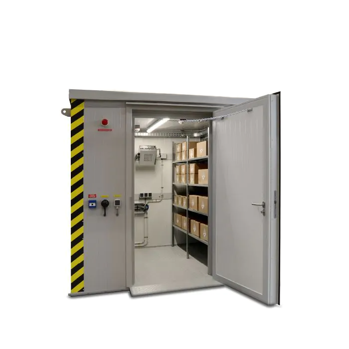 Betreedbare brandwerende container 6 m² voor lithiumbatterijen ...